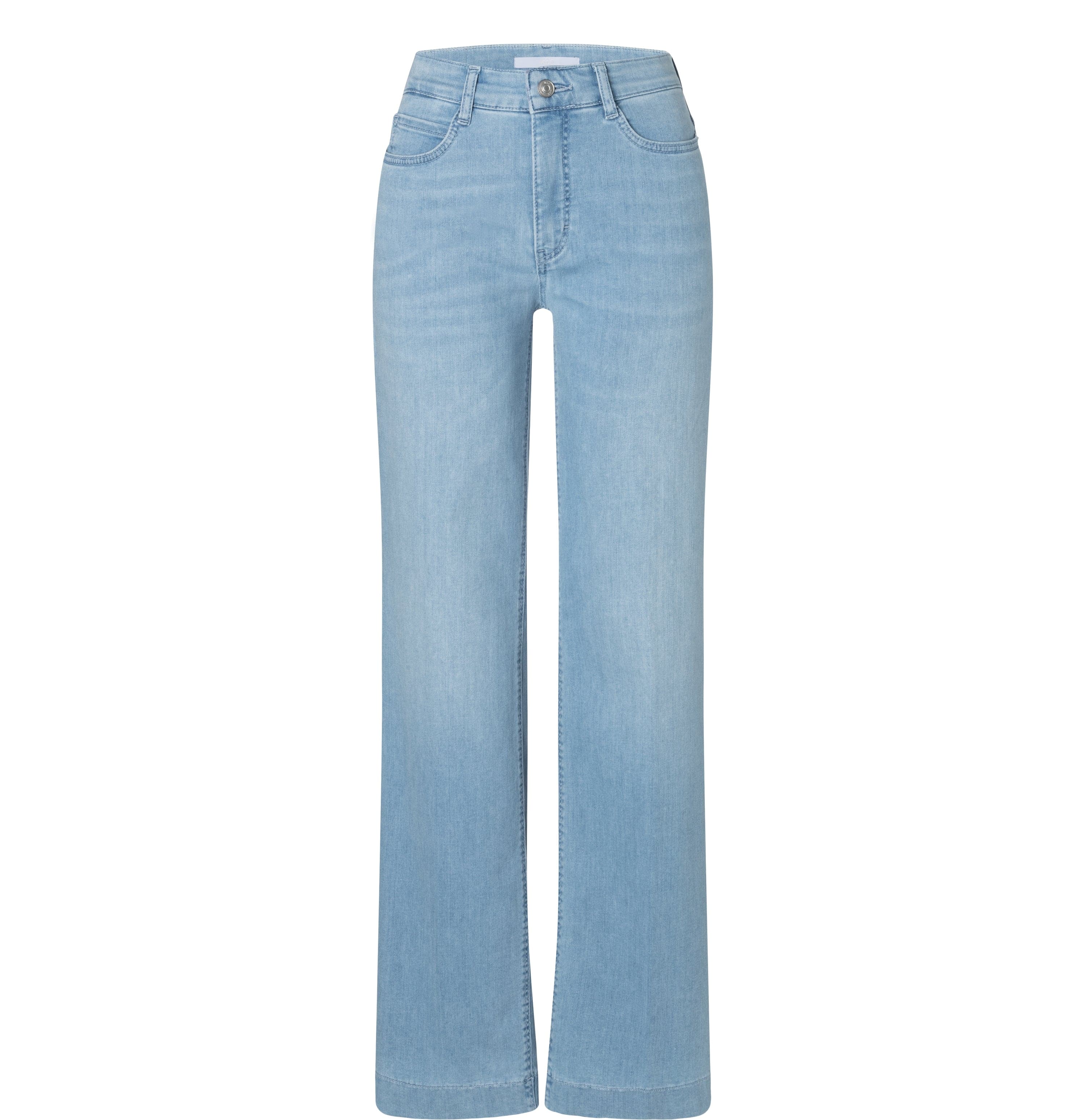 Mac Jeans Women's Wide Leg Jean In Authentic Sun Bleach Blue 5228 90 0 ...