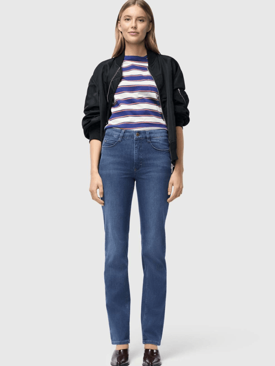 Mac Dream Women's Straight Leg Jeans In Mid Blue Authentic 5401 90 035 ...