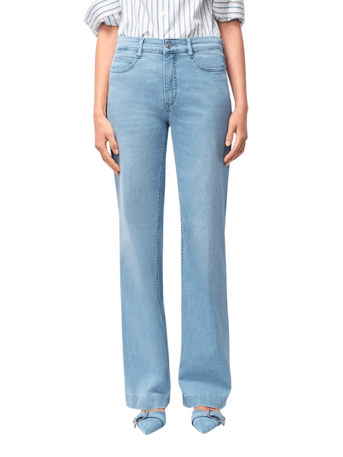 Mac Jeans Women's Wide Leg Jean In Authentic Sun Bleach Blue 5228 90 0 ...