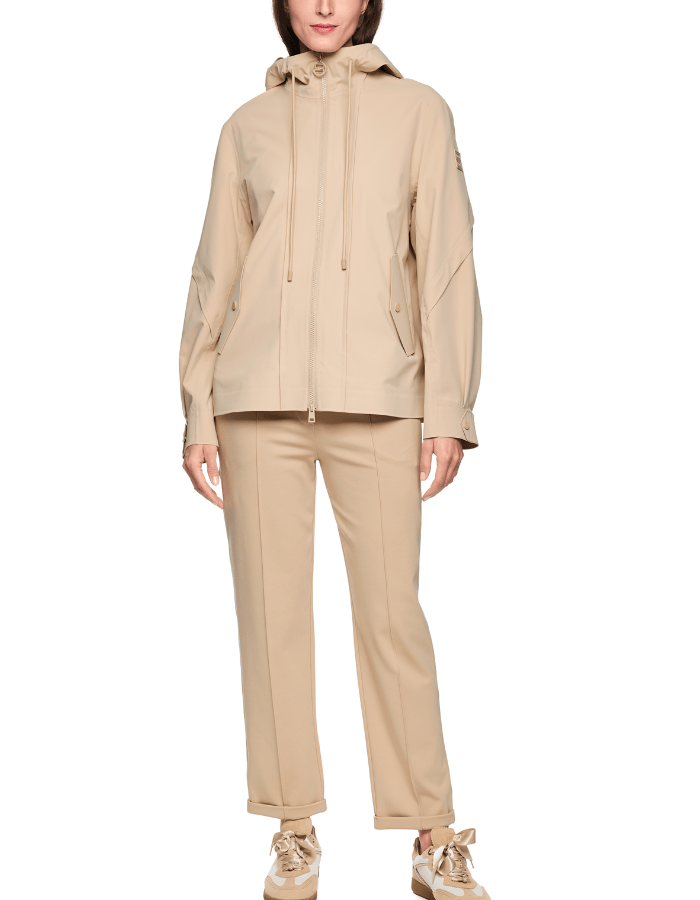 Marc Cain Collections Women's Hooded Outdoor Jacket In Light Stone AS ...