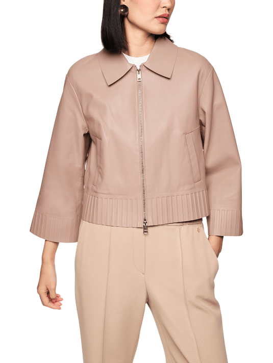 Marc Cain Collections Women's Rethink Together Taupe Nappa Jacket AC 1 ...