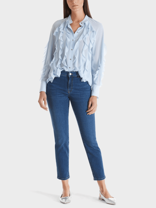Marc Cain Women's SILEA "Rethink Together" Jeans In Blue +P 82.01 D71 ...