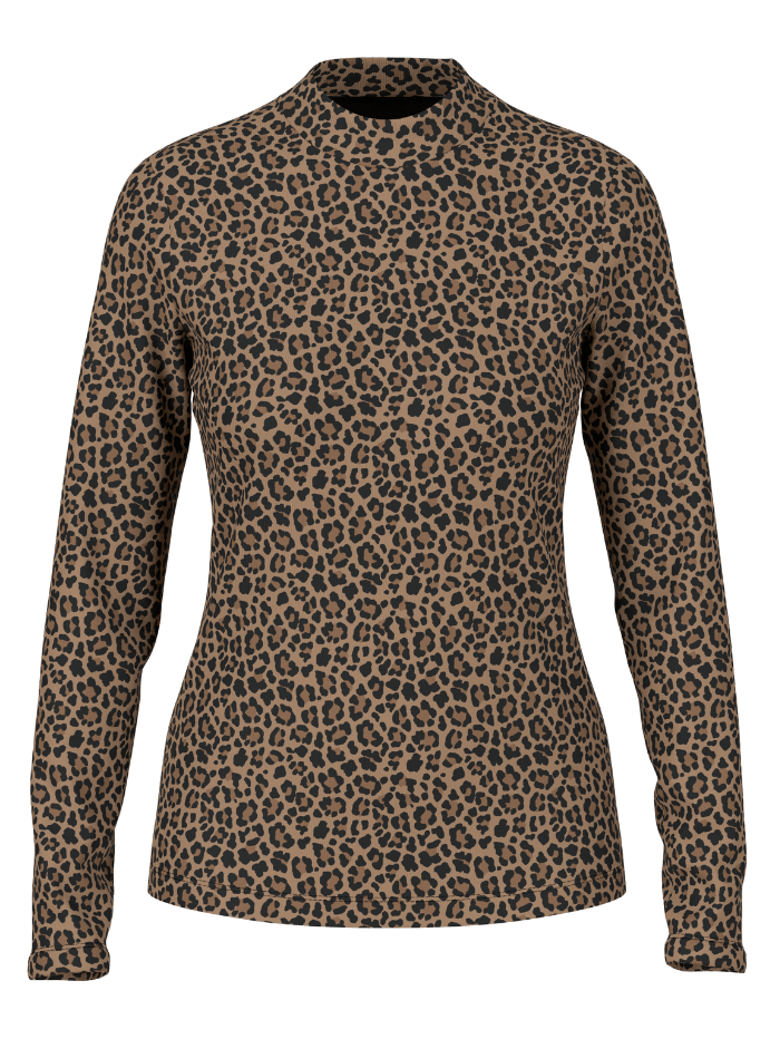 Marc Cain Sports Women's Leopard Print Long Sleeved Top ZS 48.41 J61 C ...